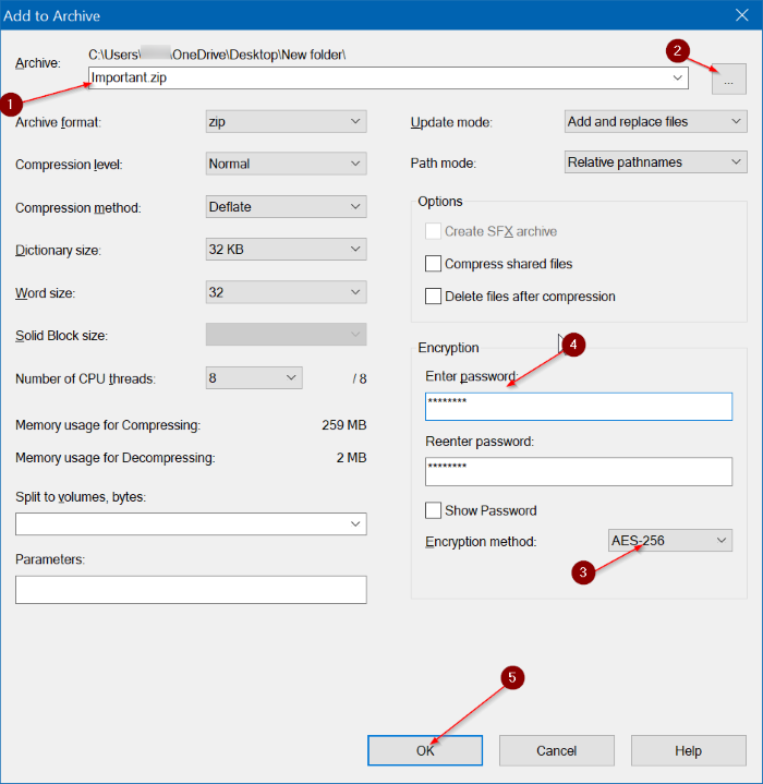 Tips Tricks How To Create Password Protected ZIP File Using 7 Zip 